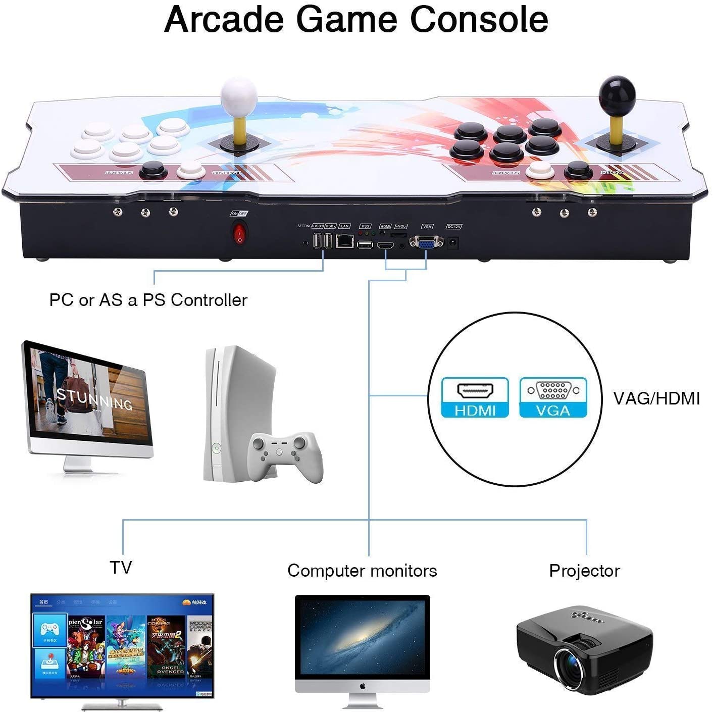 🕹️【 Pandora's Box 9S+】Un arcade rápido y barato con 2400 juegos